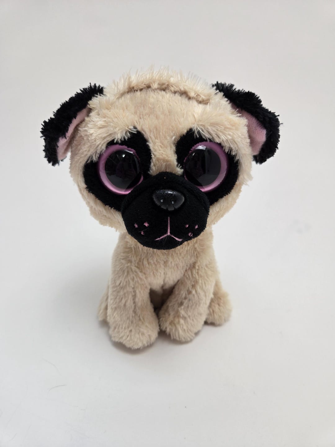 Ty Beanie Boo “pugsly” the Pug - Solid Eye Version - No Hang Tag *rare ...