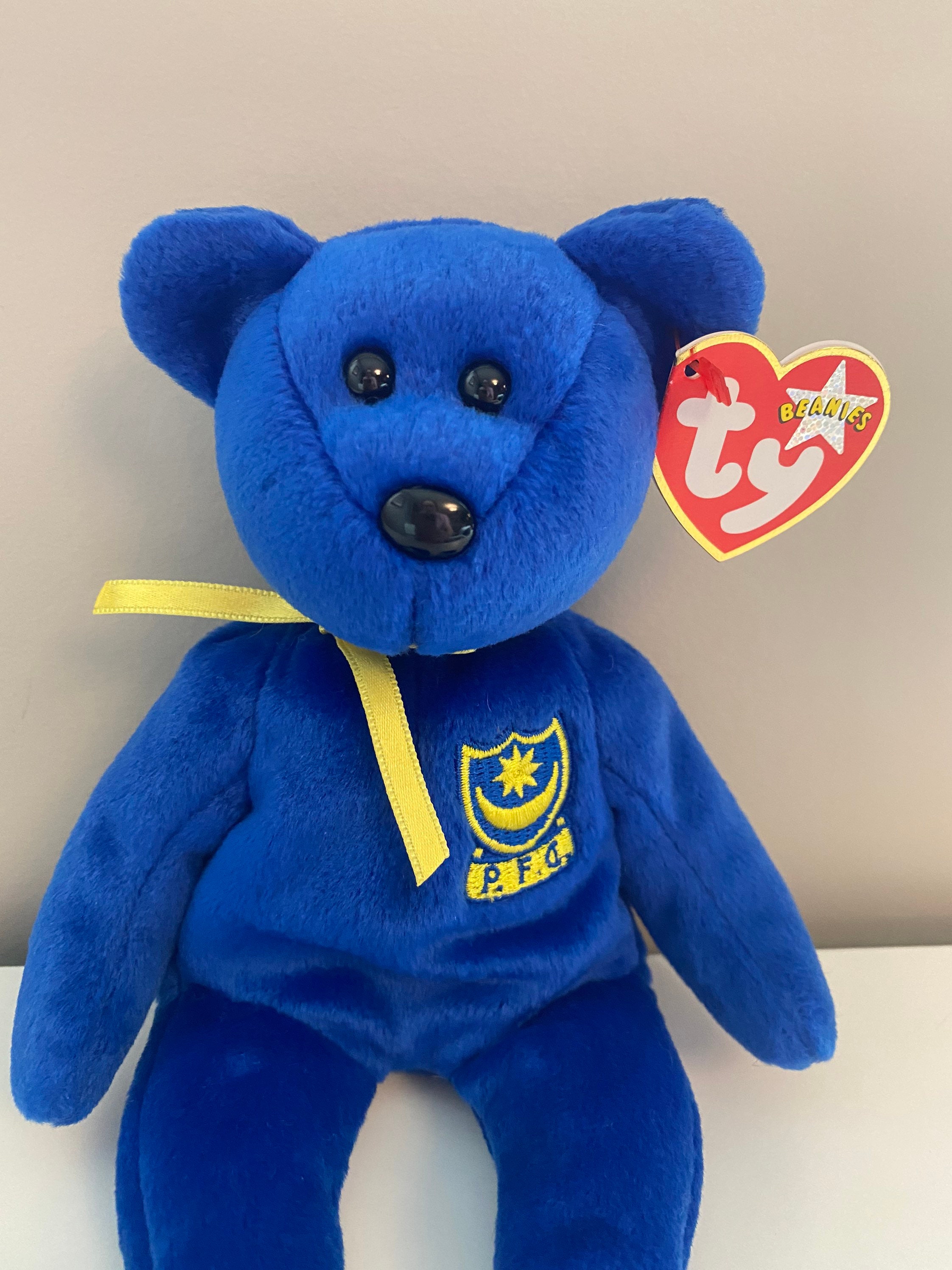 TY Beanie Baby Pompey the Royal Blue Bear UK Portsmouth | Etsy