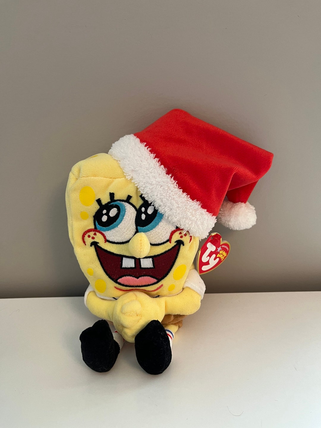 Ty Beanie Baby “spongebob Squarepants Jolly Elf” From Spongebob! (8.5 ...