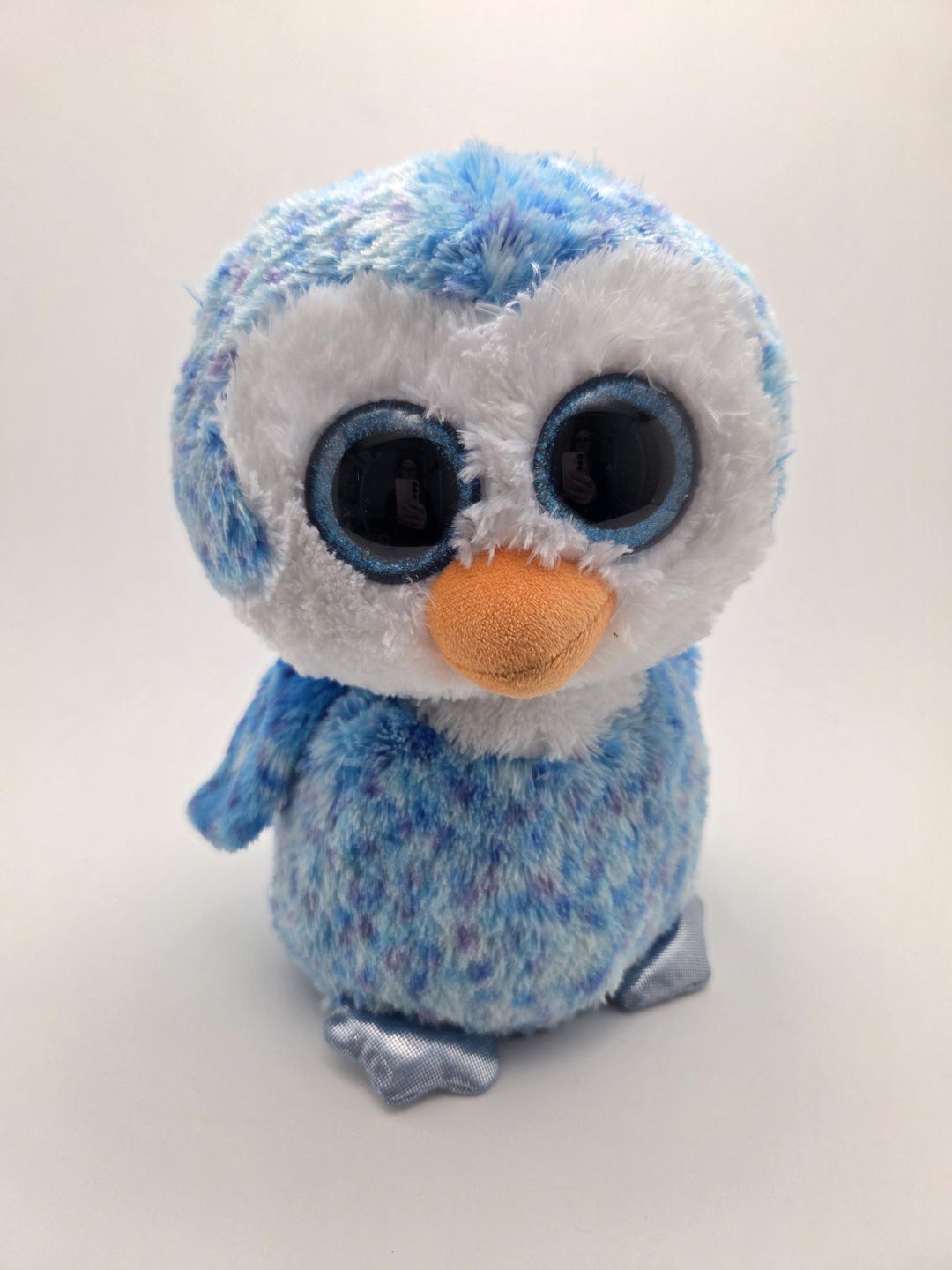 Ty Beanie Boo “ice Cube” the Blue Penguin (larger 9 Inch) - Etsy
