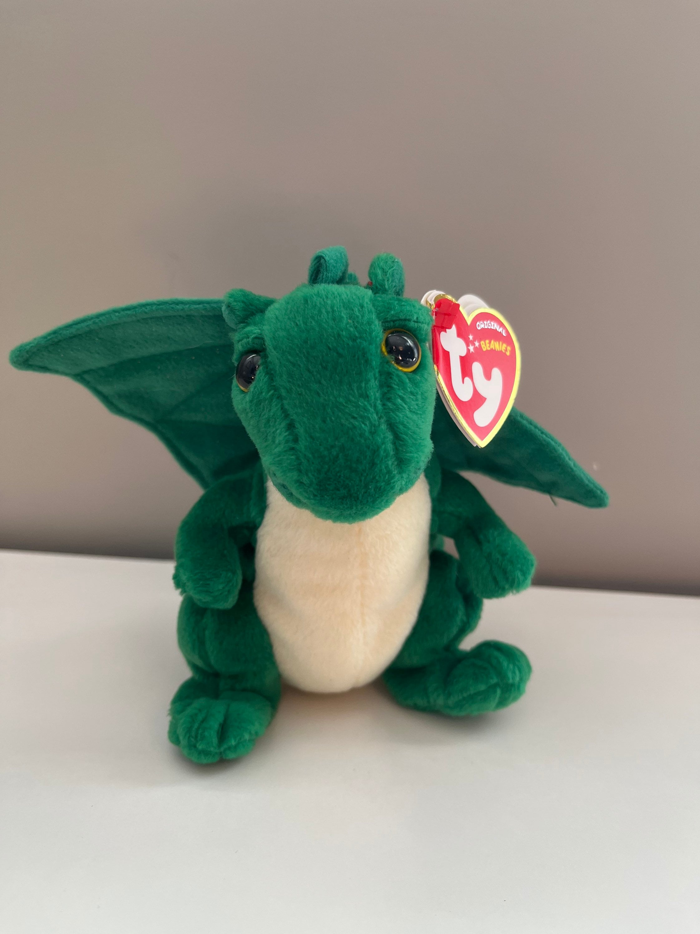TY Beanie Buddy “Dewi Y Ddraig” the Green Dragon - UK Exclusive - No Hang Tag *Rare* (10 inch ...