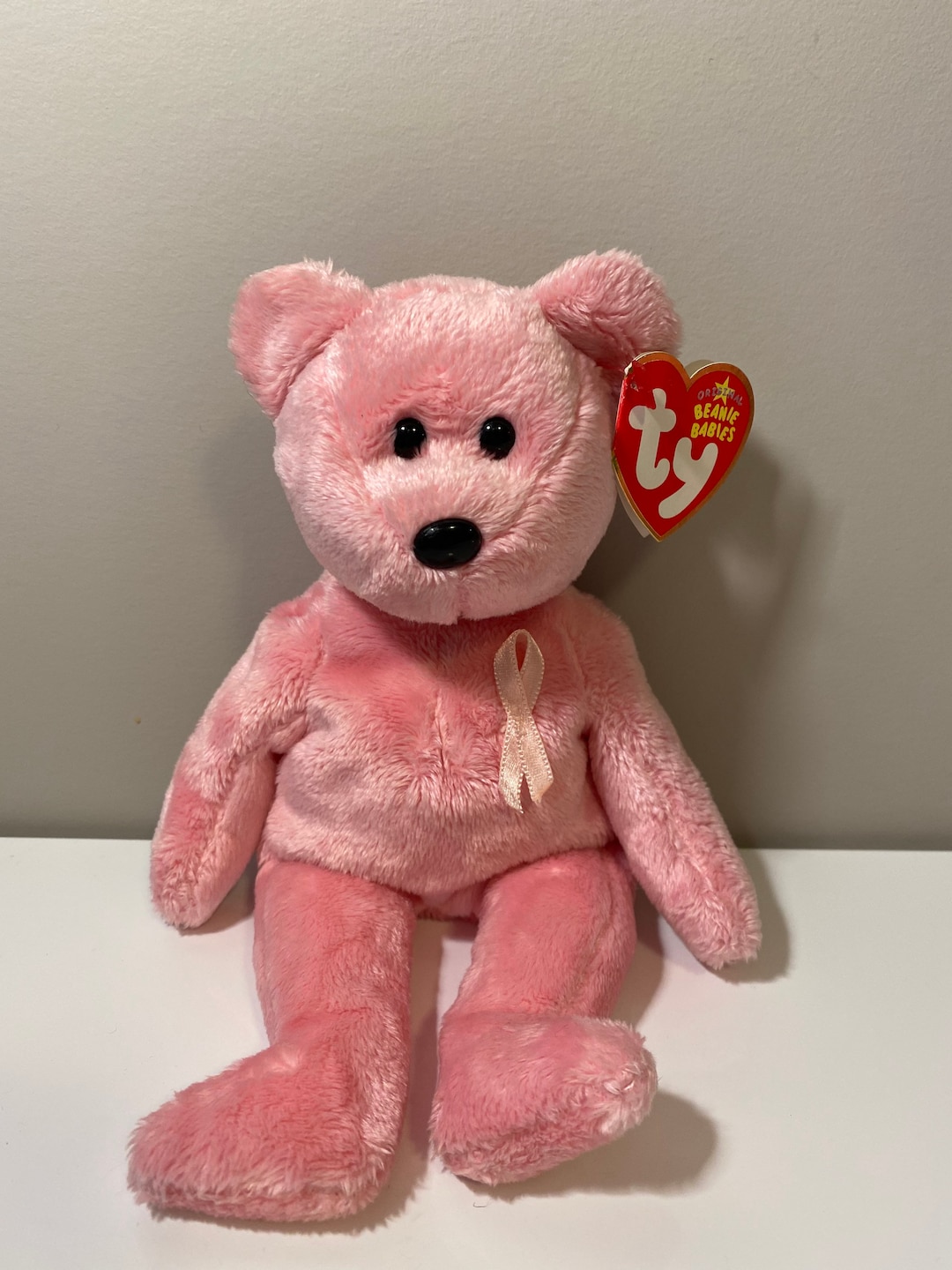 Ty Beanie Baby “awareness” the Breast Cancer Awareness Bear (8.5 Inch ...
