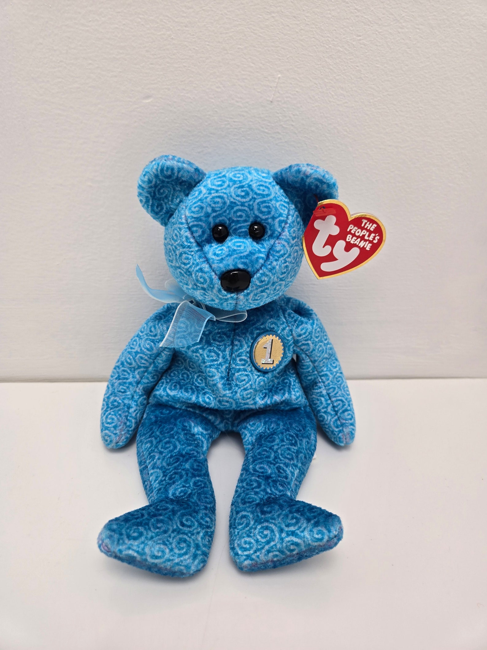 Ty Beanie Baby Bear “classy” the Blue People’s Beanie (8.5 Inch) - Etsy