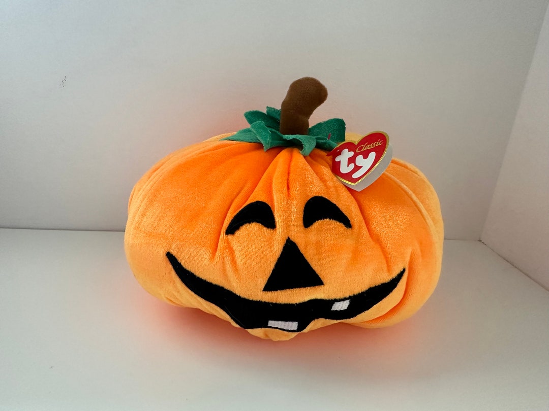 Ty Classics Collection “carvington” the Pumpkin / Jack-o-lantern (7.5 ...