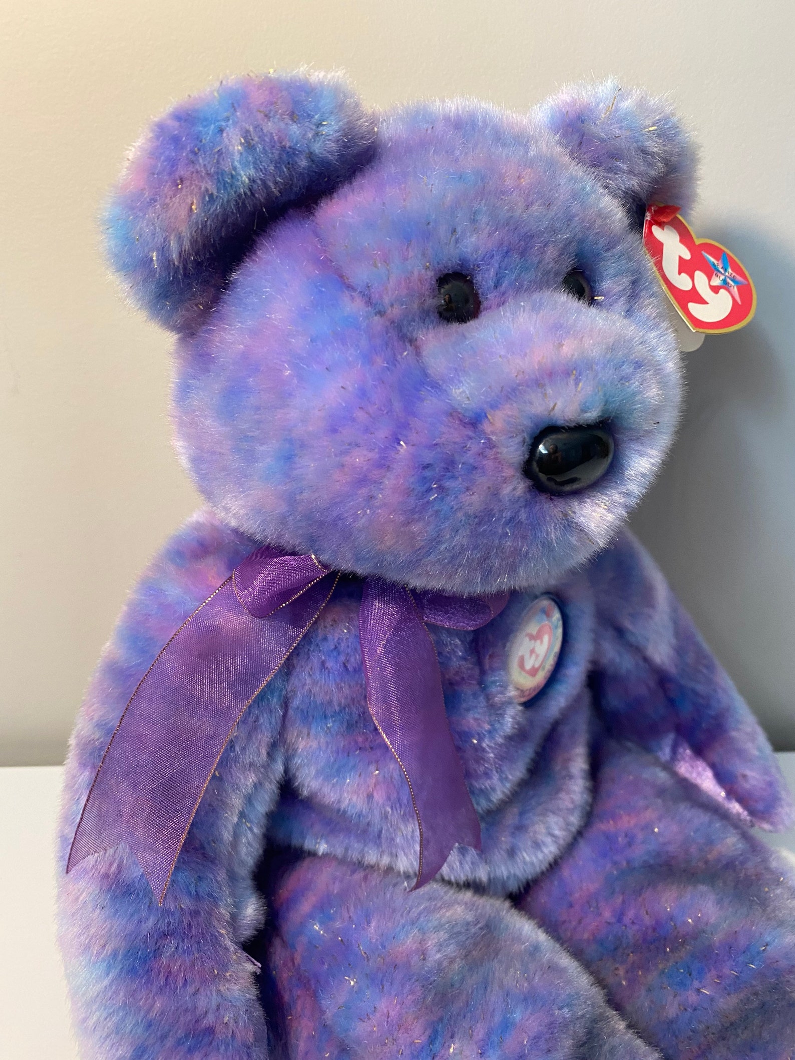 TY Beanie Buddy clubby IV the Purple Sparkly TY Club Bear - Etsy