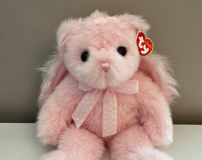 Ty Classics Collection “faithful” the Pink Sparkly Angel Bear With ...