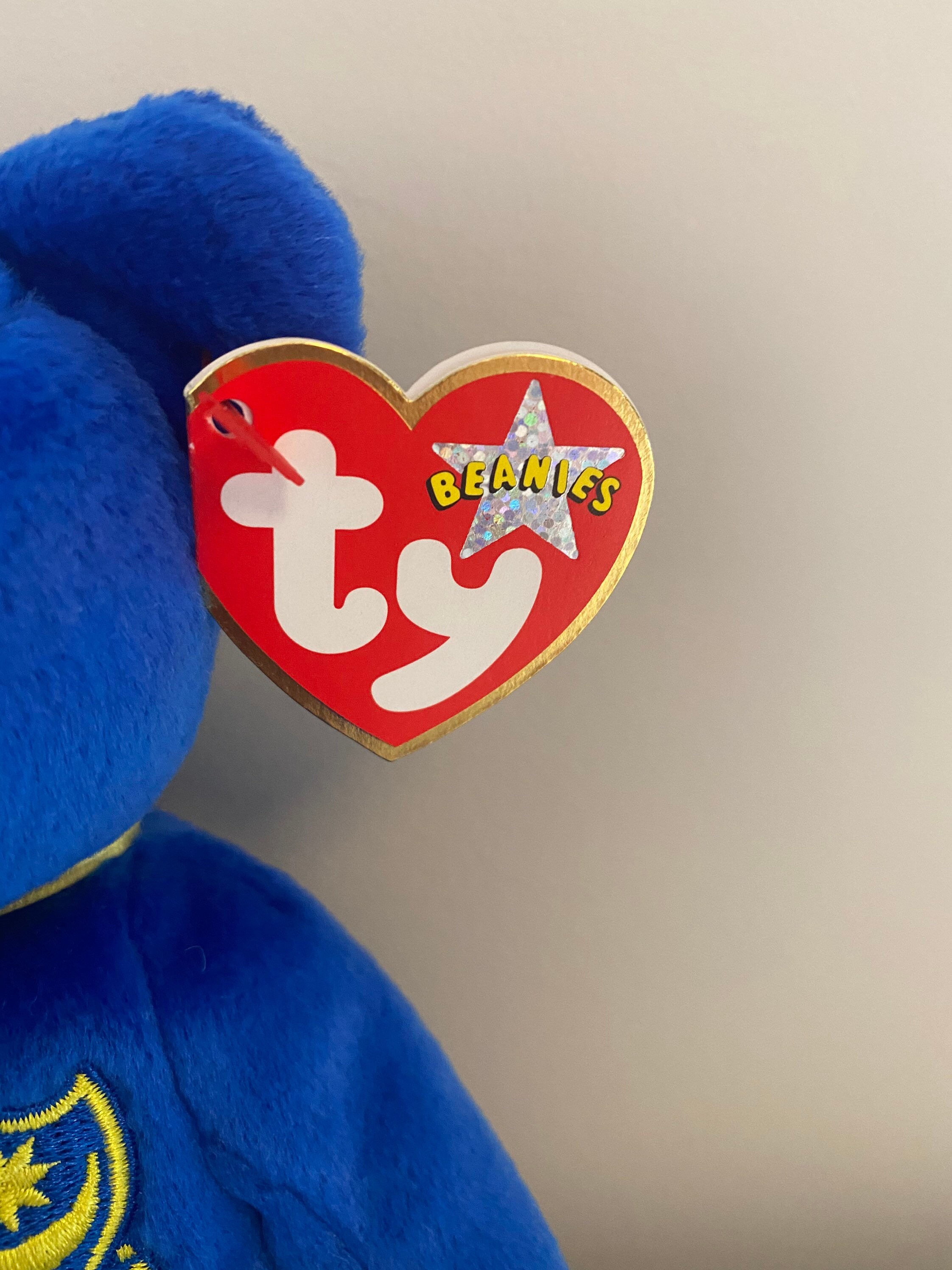 TY Beanie Baby Pompey the Royal Blue Bear UK Portsmouth | Etsy