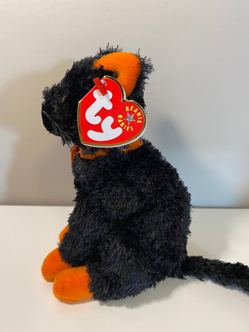 TY Beanie Baby fraidy the Black and Orange Halloween Cat 6 - Etsy