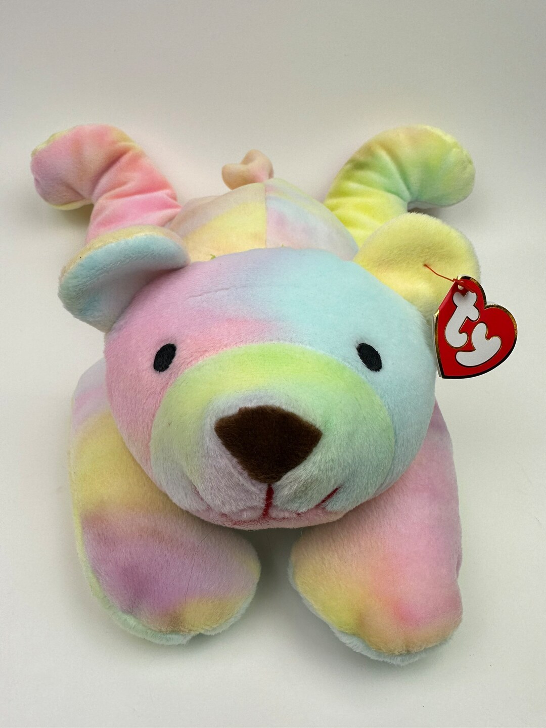 Ty Pillow Pal “sherbet” the Tie-dye Bear - Colouring Varies! (12 Inch ...