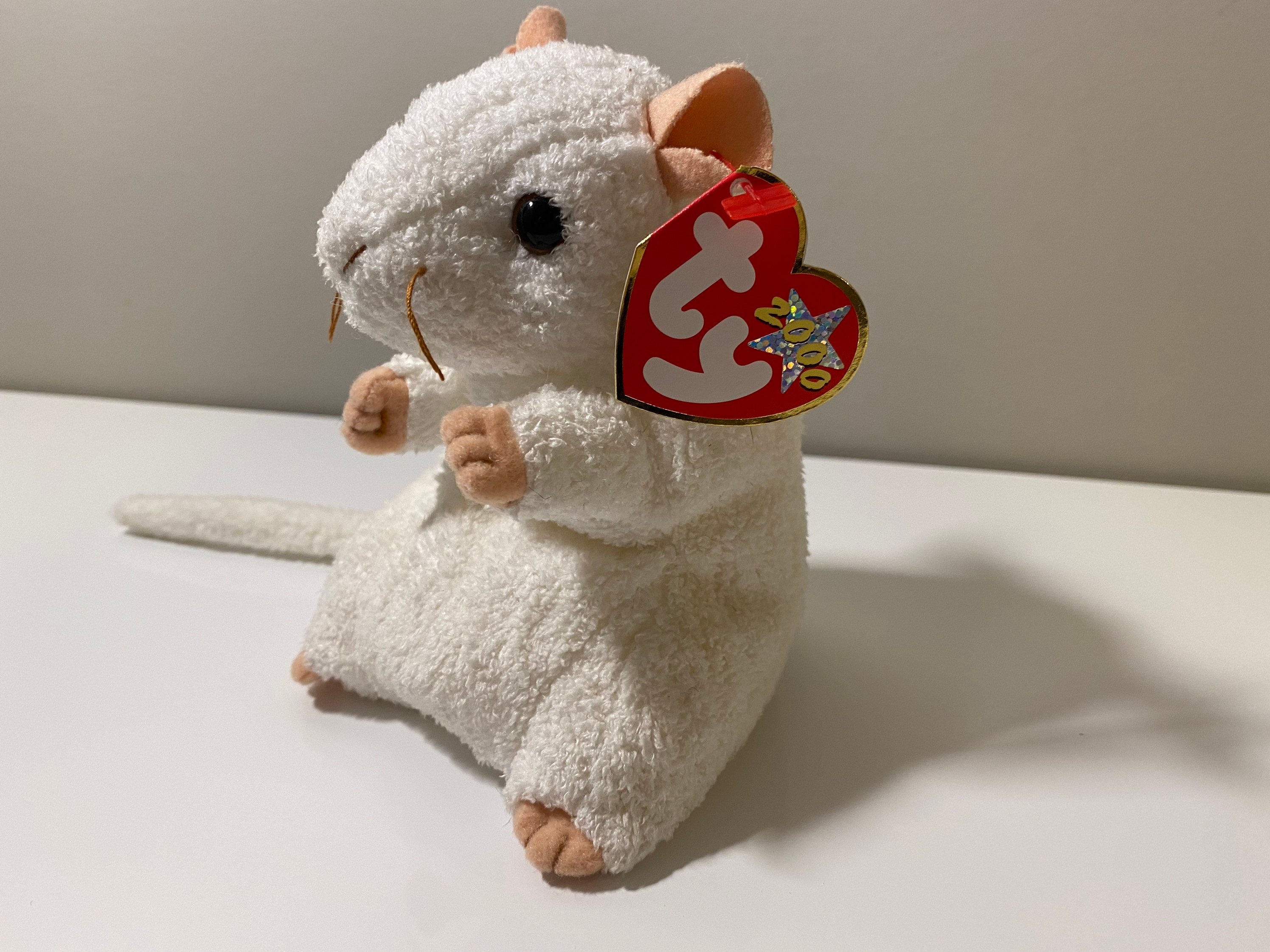 TY Beanie Baby cheezer the Adorable White Mouse rare 5 - Etsy
