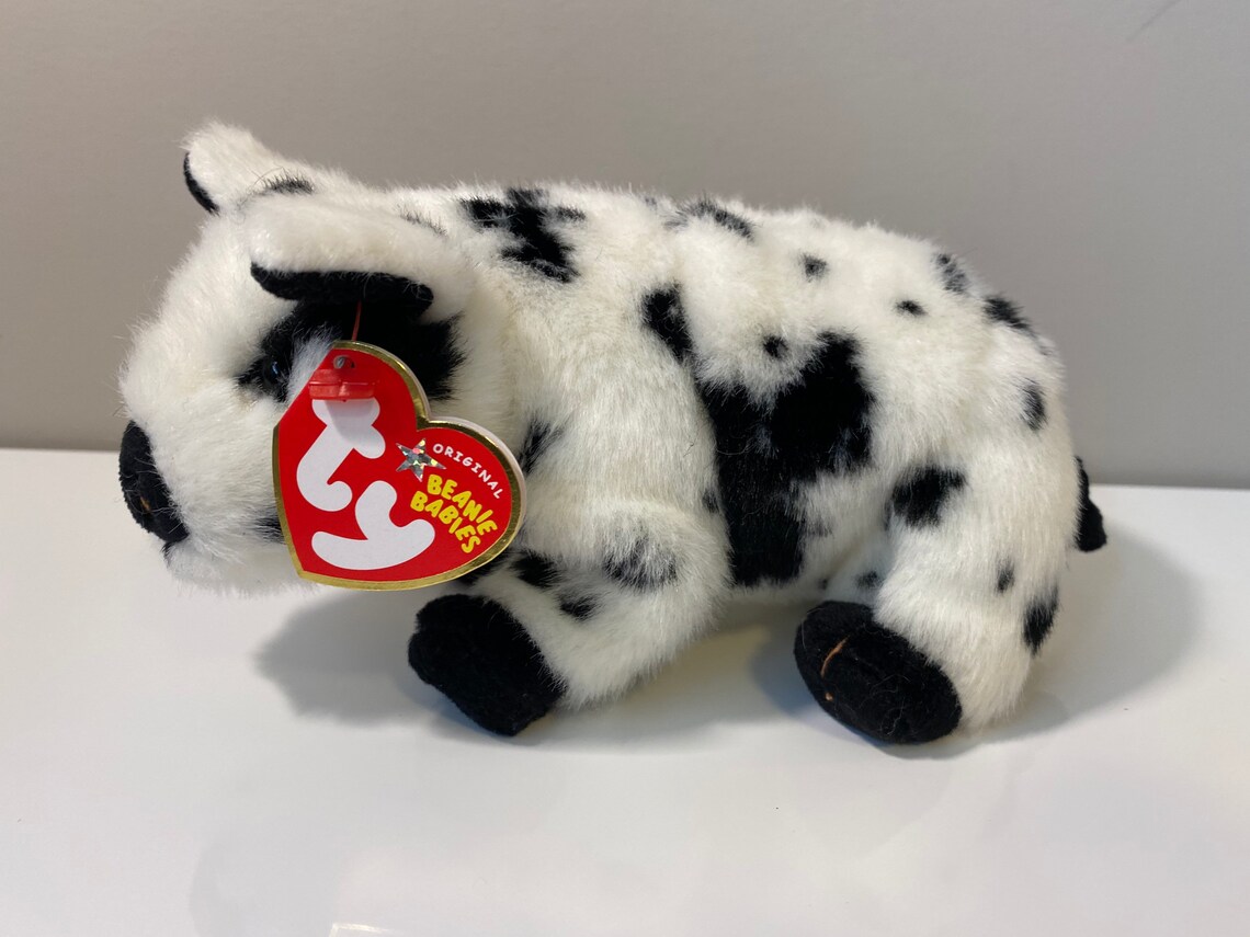 TY Beanie Baby stubby the Black and White Pig Plush rare | Etsy