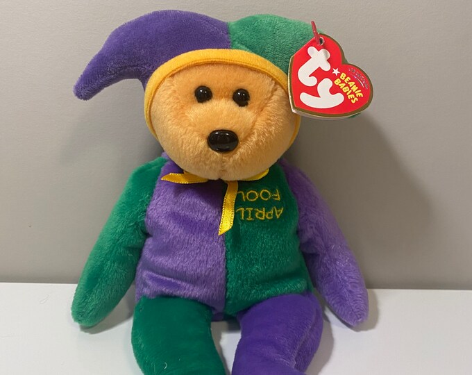 TY Beanie Baby april Fool the April Fools Bear Internet Exclusive rare ...
