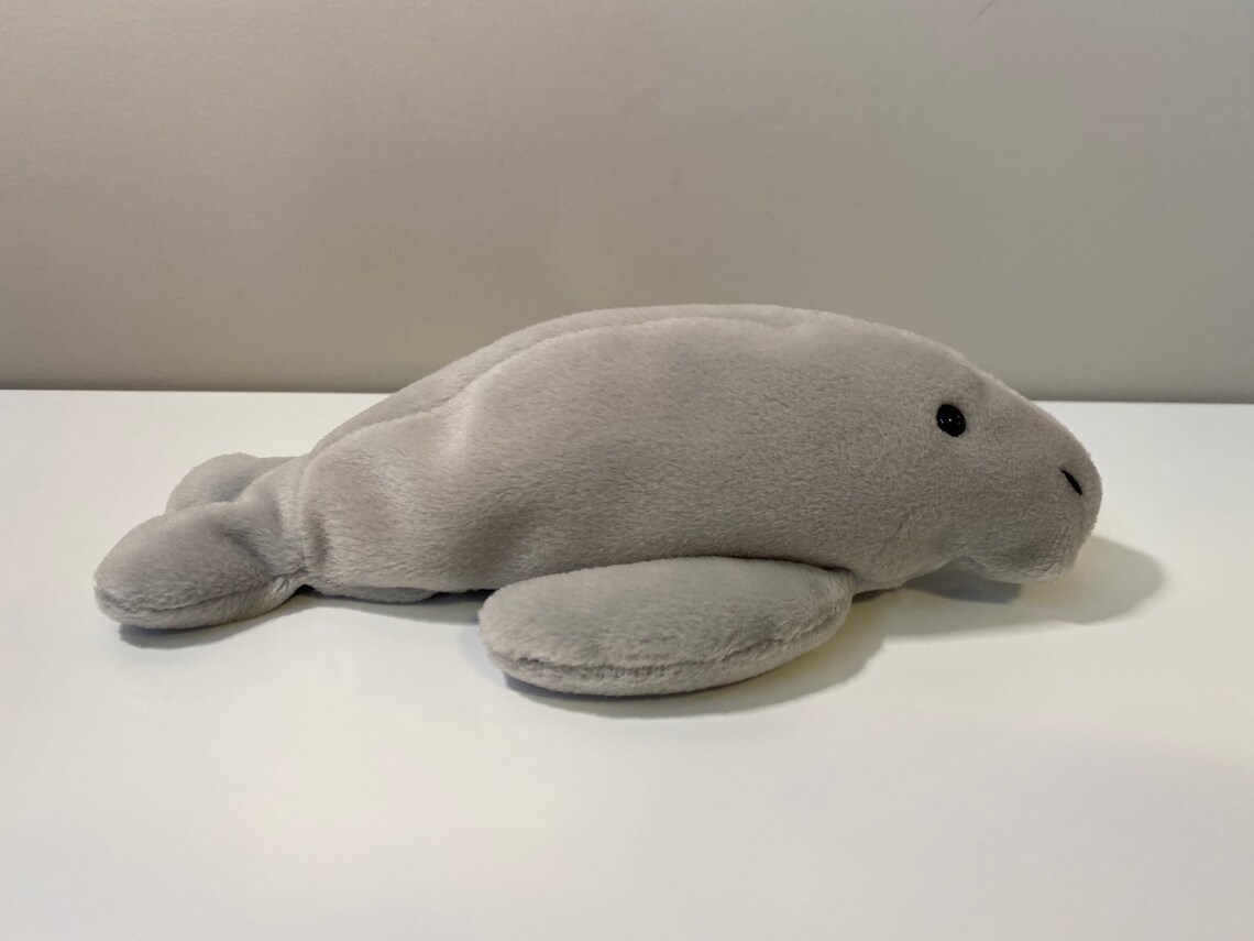 TY Beanie Baby Manny the Manatee Rare 8.5 inch | Etsy