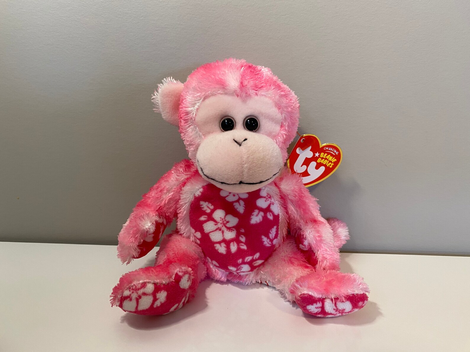 TY Beanie Baby sunset the ADORABLE Pink Monkey 6 Inch - Etsy