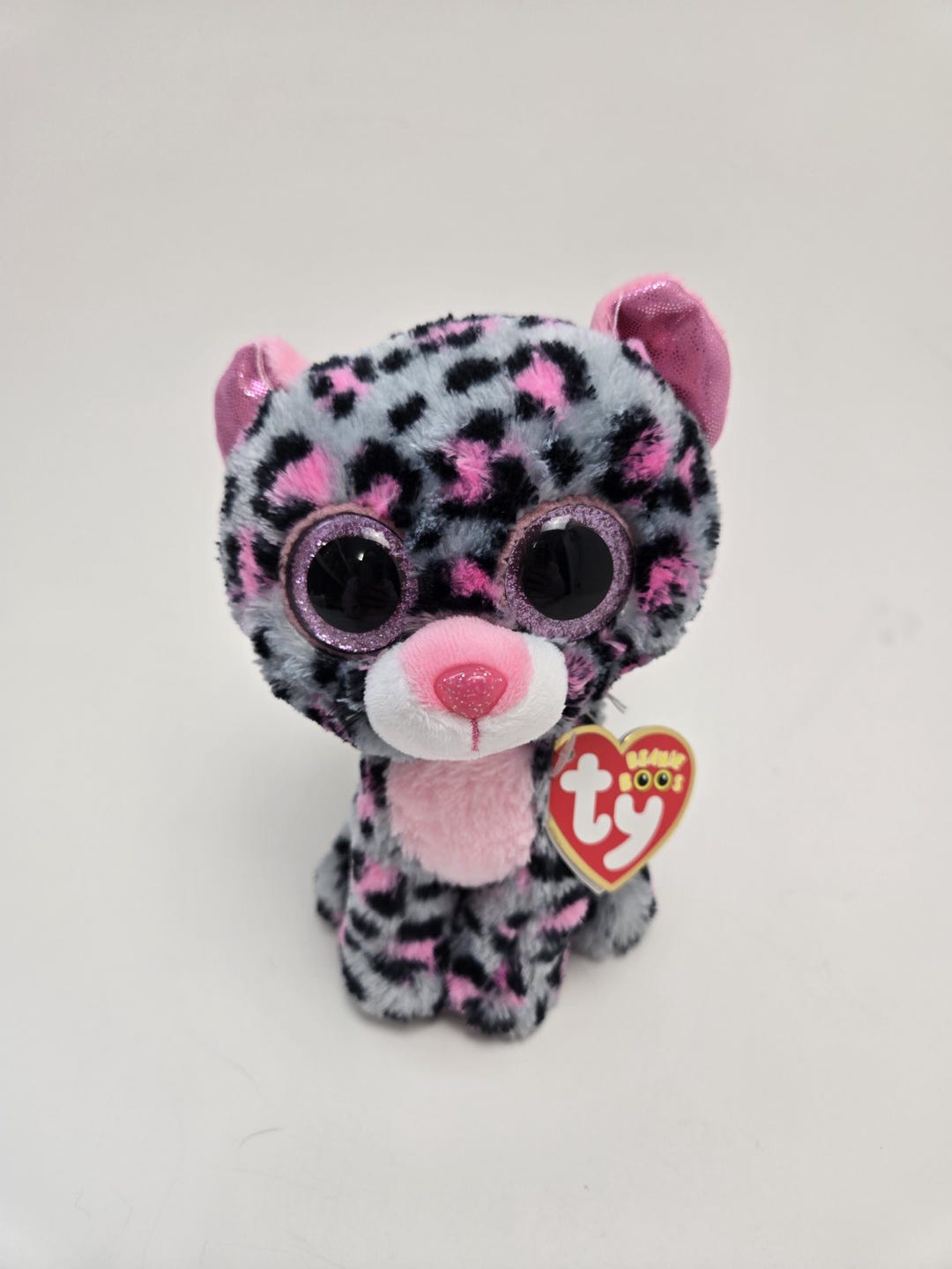 Ty Beanie Boo “tasha” the Purple and Grey Leopard (6 Inch) - Etsy