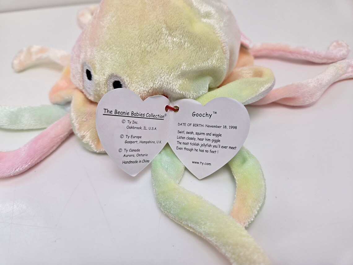 Ty Beanie Baby “goochy” the Jellyfish - Colouring Varies (7.5 Inch) - Etsy