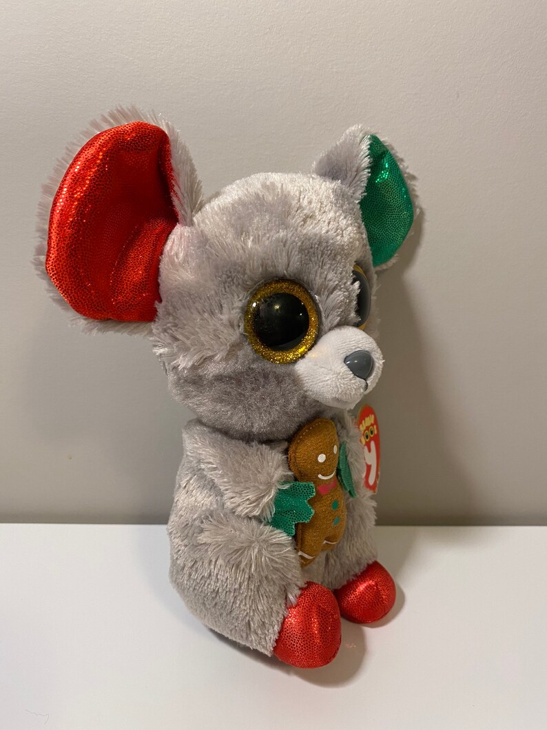 TY Beanie Boo “mac” the Mouse Holding Ginderbread Man (6 Inch) - Etsy