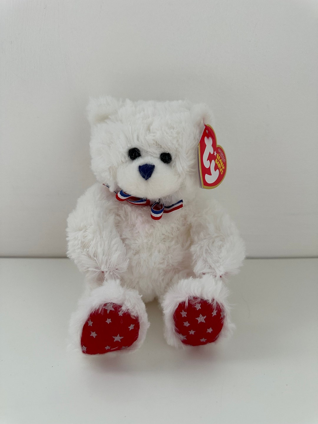 Ty Beanie Baby “uncle Sam” the White American USA Bear (5.5 Inch) - Etsy