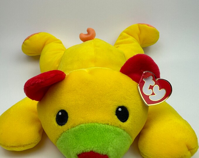 Ty Pillow Pal “hugged” the Multi-coloured Bear - Minor Crease in Tag ...