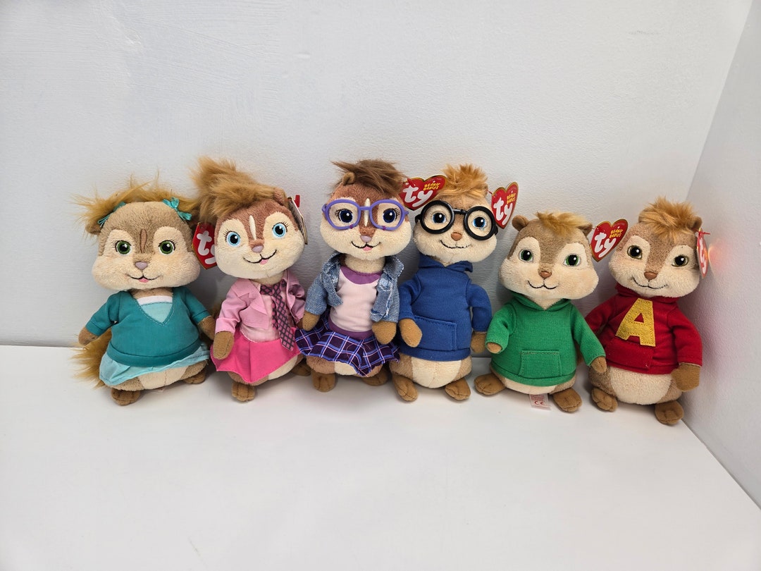 Ty Beanie Babies Jeanette, Alvin, Simon, Theodore, Eleanor, and ...