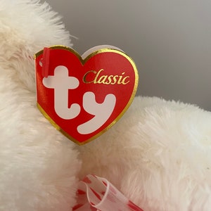 Ty Classics Collection “caressa” the Bear With Hearts on Feet and ...