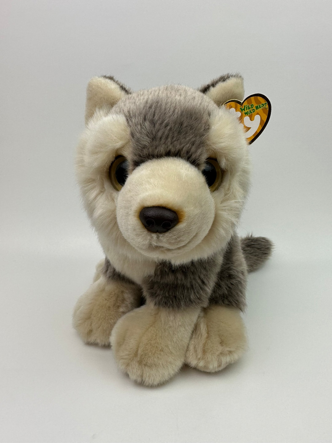 Ty Wild Wild Best Collection “rocky” the Gray Timber Wolf (10 Inch) - Etsy