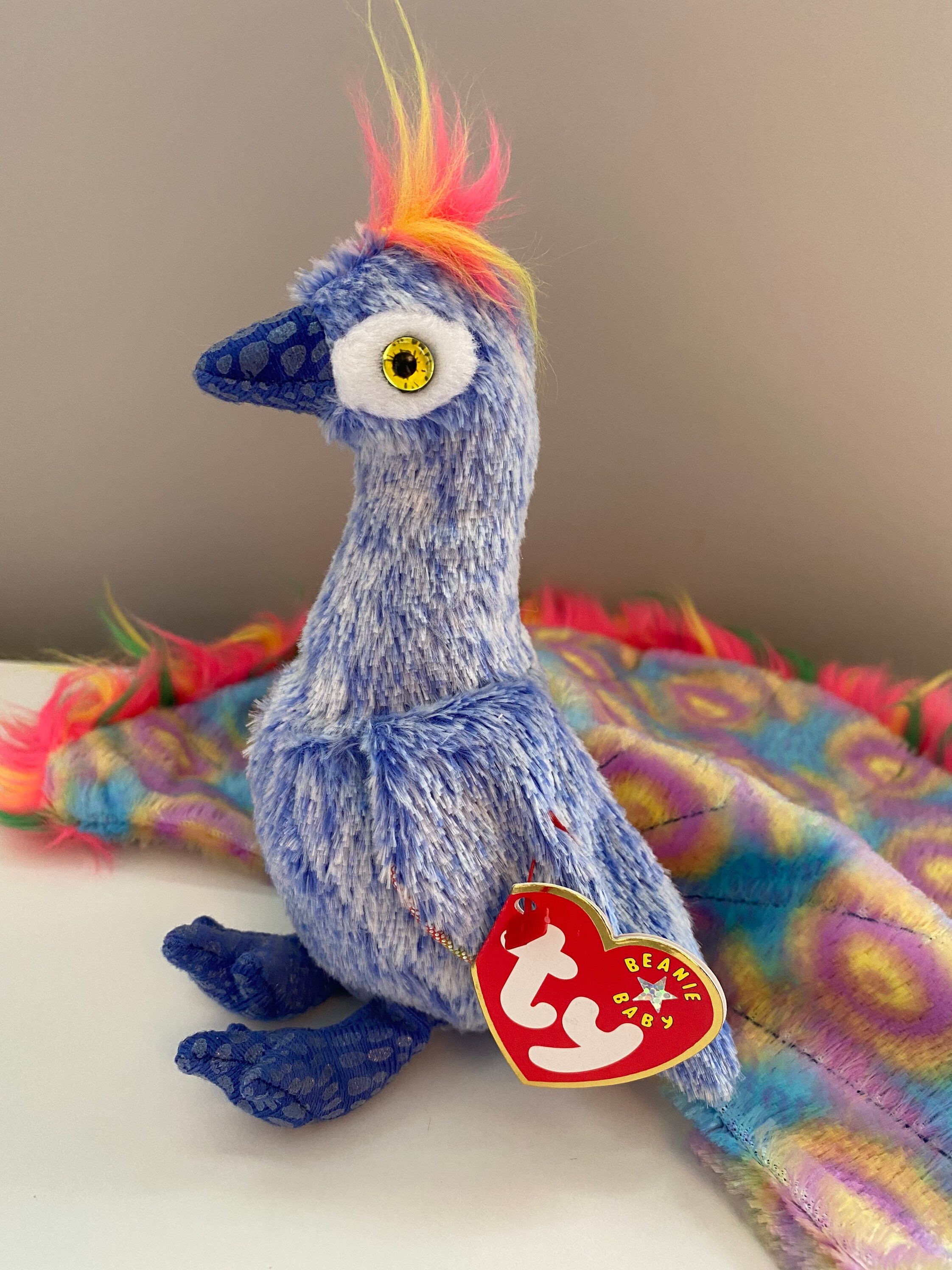 TY Beanie Baby flashy the Peacock 5.5 Inch - Etsy Australia