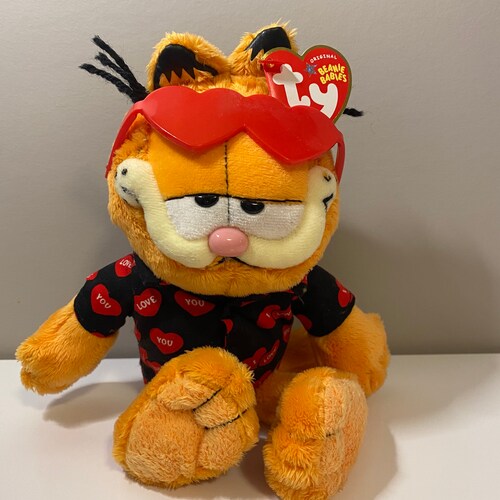TY Beanie Baby goodnight Garfield the Garfield Cat Holding - Etsy