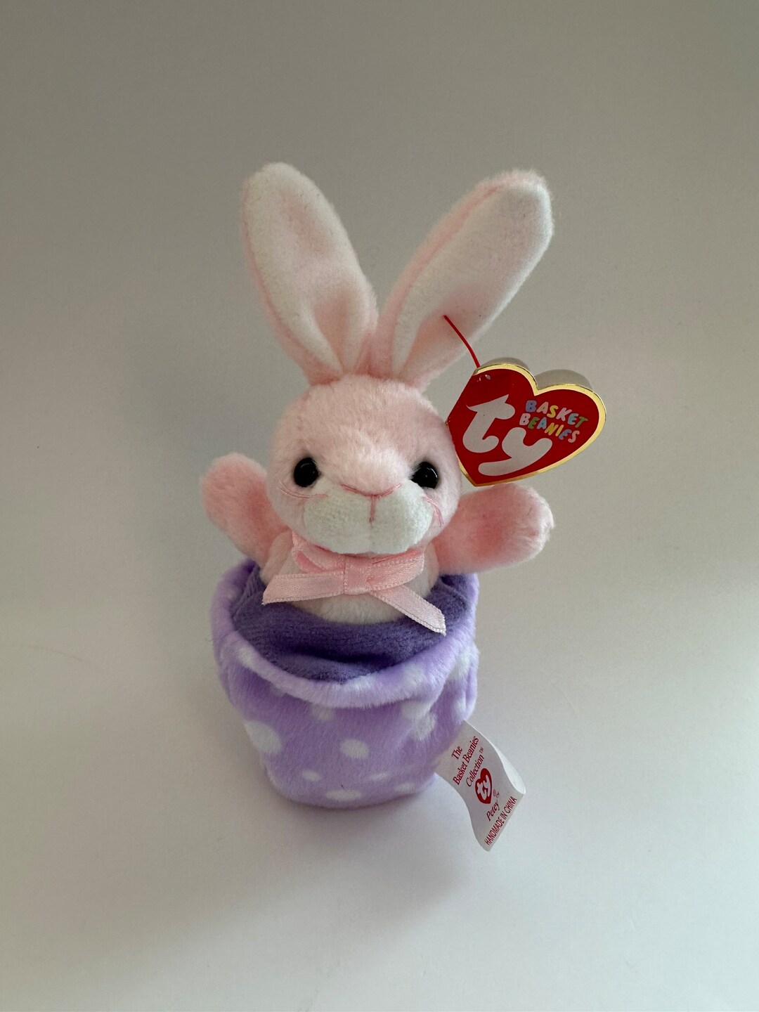 Ty Basket Beanie “petey” the Bunny Rabbit! *small Basket Beanie* (4 ...
