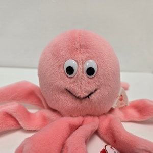 Ty Beanie Baby “inky” the Adorable Pink Smiling Octopus (6.5 Inch) - Etsy