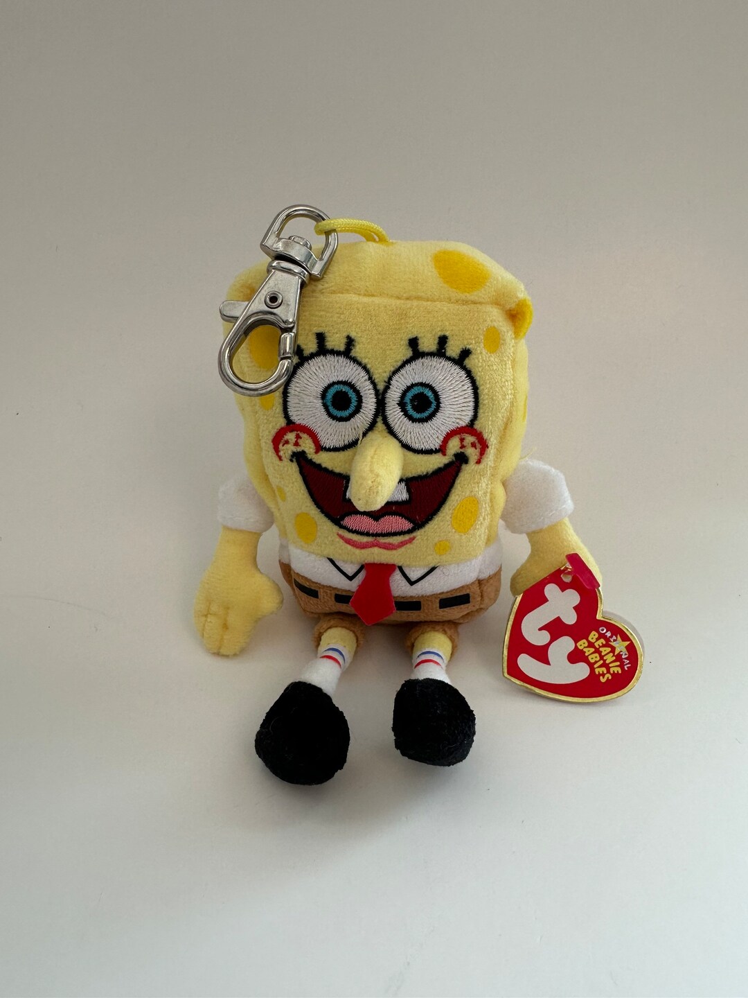 Ty Beanie Baby Metal Key Clip “spongebob” From Spongebob Squarepants (4 ...