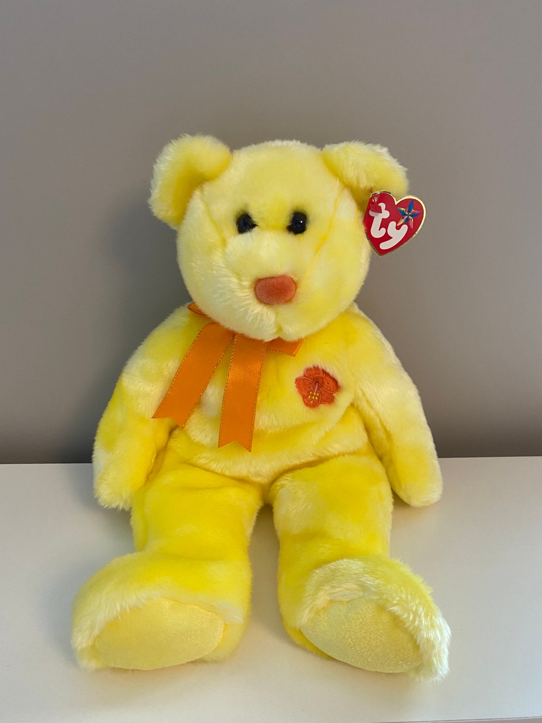 Ty Beanie Buddy “bunga Raya” the Yellow Asia Pacific Bear - Malaysia ...
