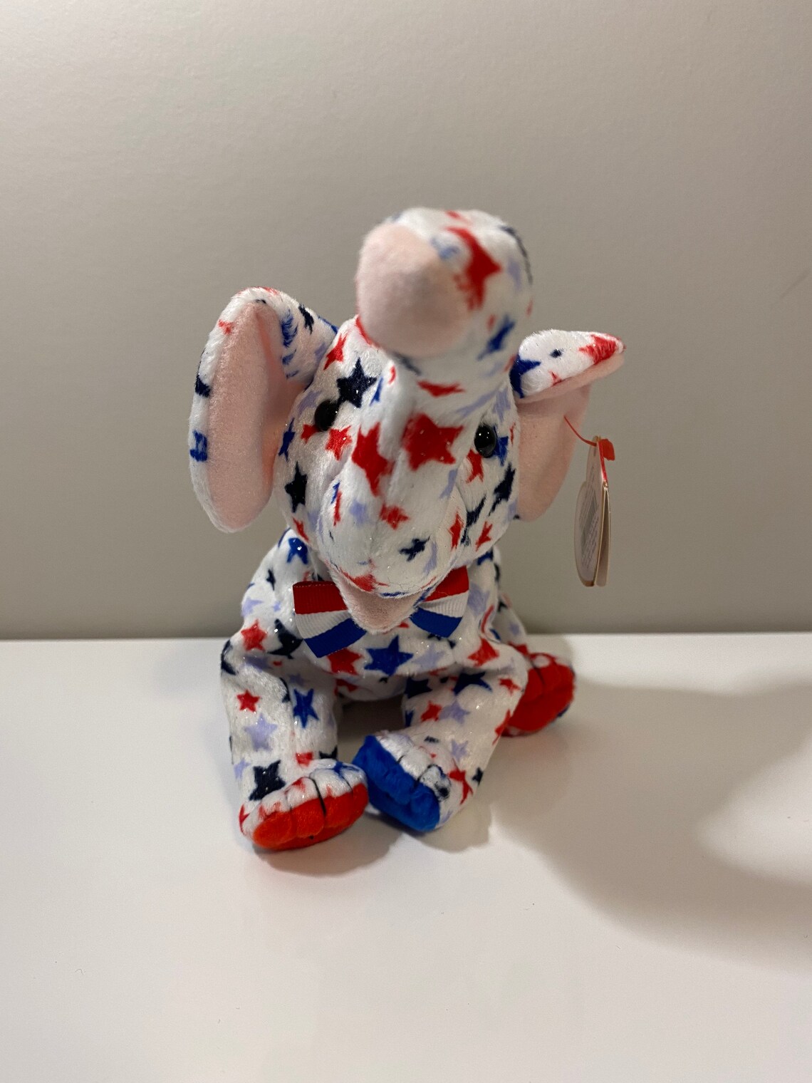 TY Beanie Baby righty the USA Elephant 7 Inch - Etsy