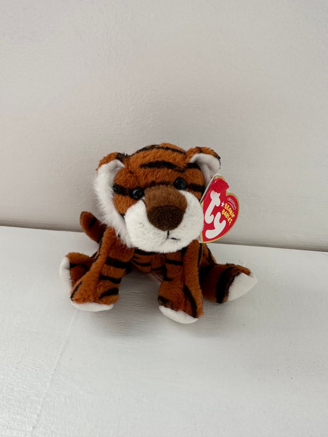 Ty *keychain* Beanie Baby “stripey” the Tiger - SMALL Metal Key Clip (4 ...