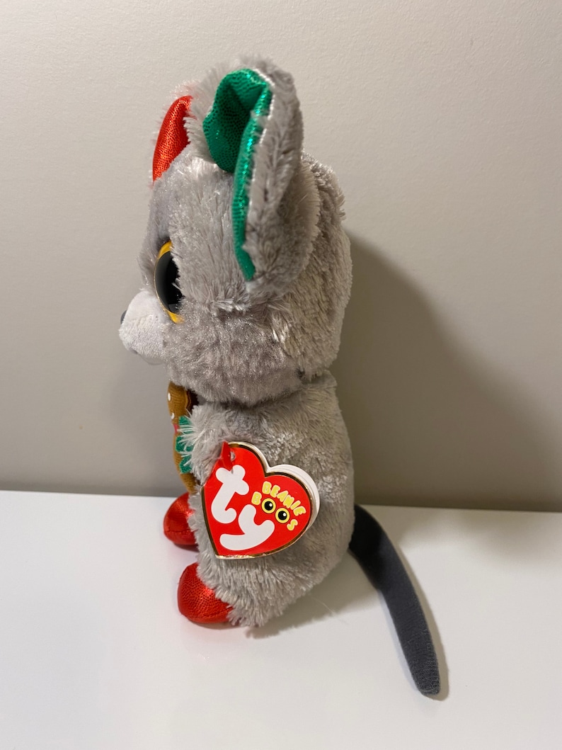 TY Beanie Boo “mac” the Mouse Holding Ginderbread Man (6 Inch) - Etsy