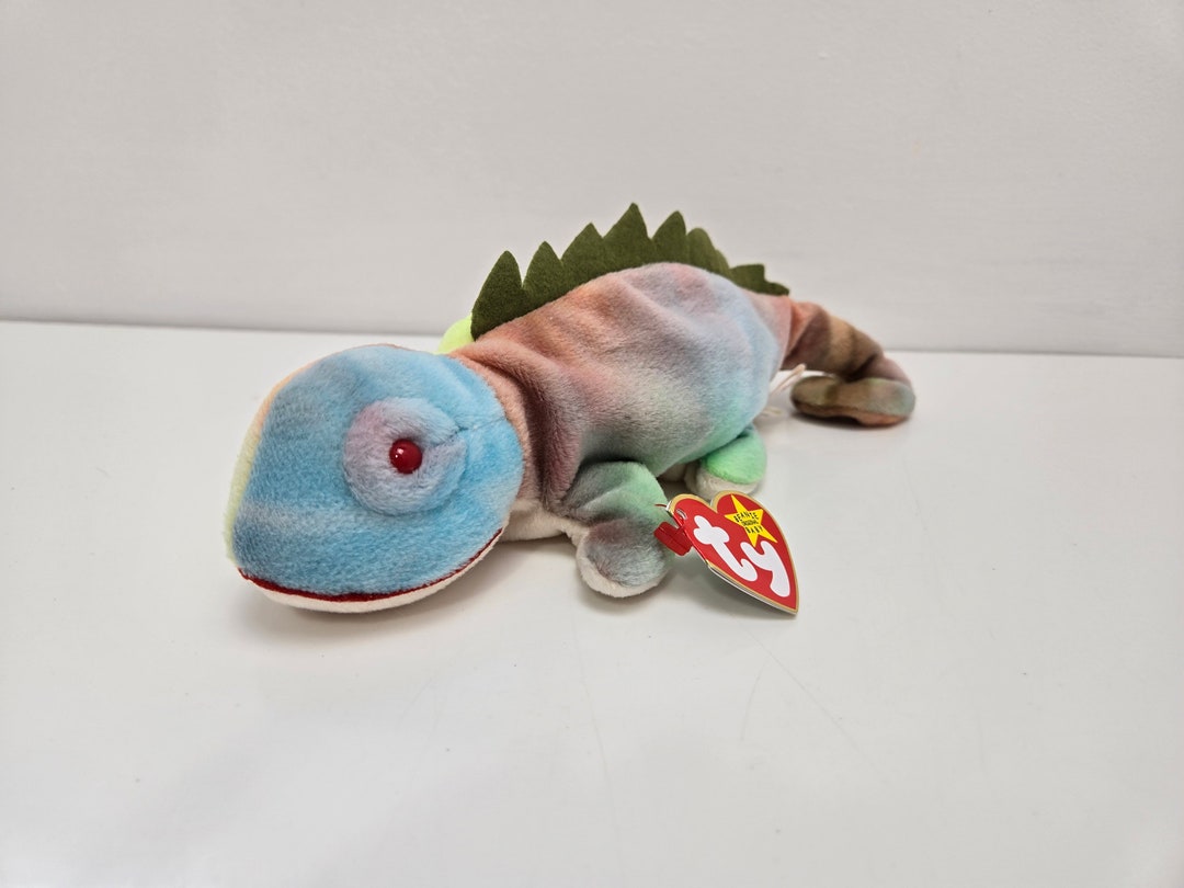 Ty Beanie Baby “iggy” the Unique Coloured Tie-dye Iguana Handmade in ...