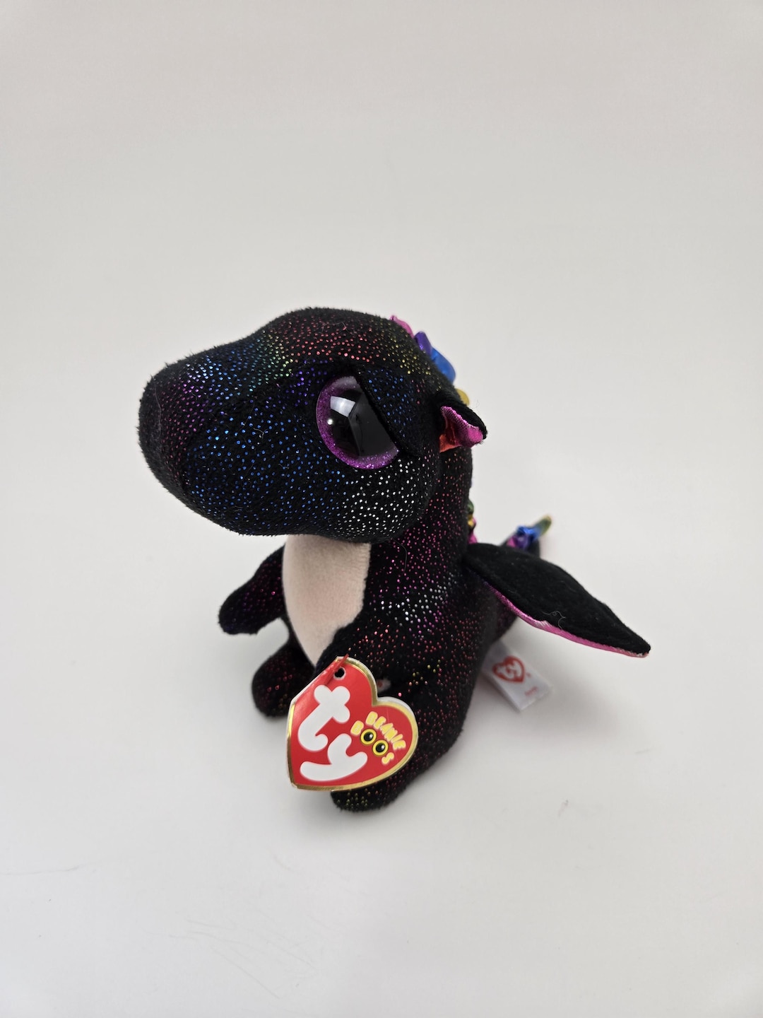 Ty Beanie Boo “anora” the Black and Rainbow Dragon (6 Inch) - Etsy