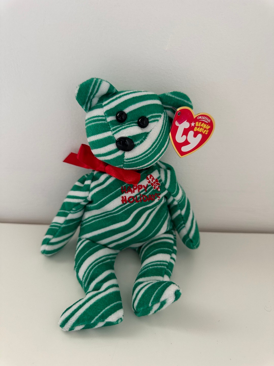 Ty Beanie Baby “holiday Teddy” the Holiday Bear (8.5 Inch) - Etsy