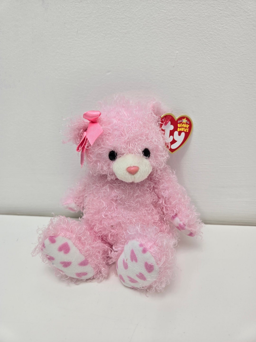 Ty Beanie Baby “sweetiepaws” the Pink Curly Haired Bear - Internet ...