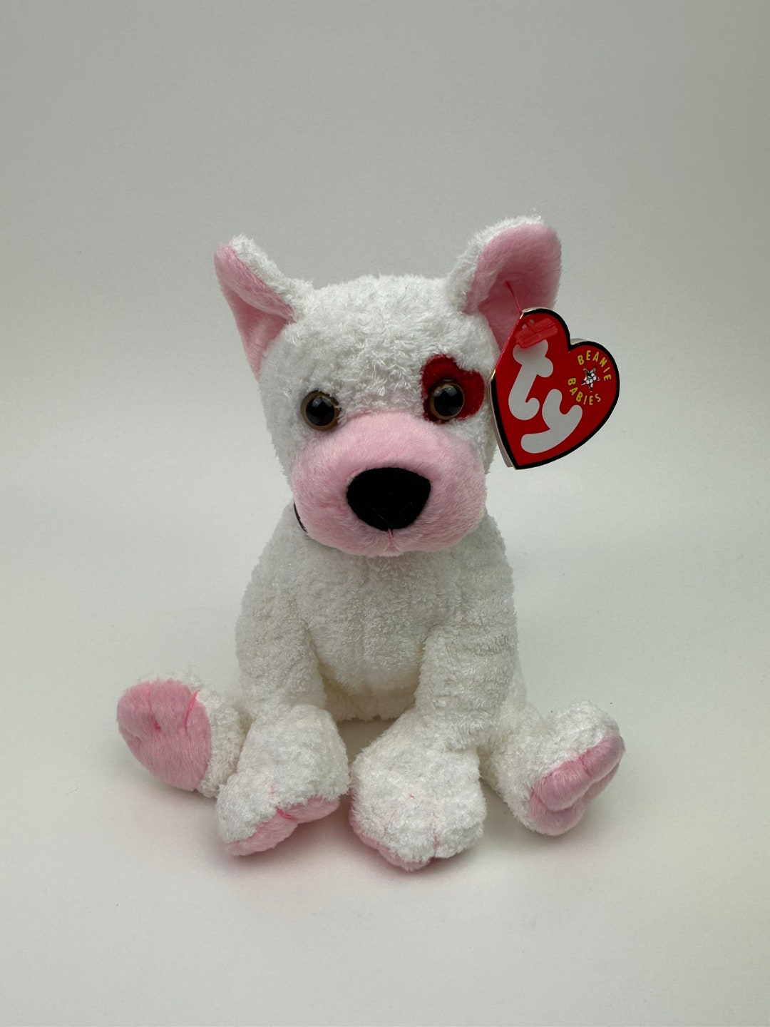 Ty Beanie Baby “cupid” the Dog With Adorable Heart Over Eye! (6.5 Inch ...