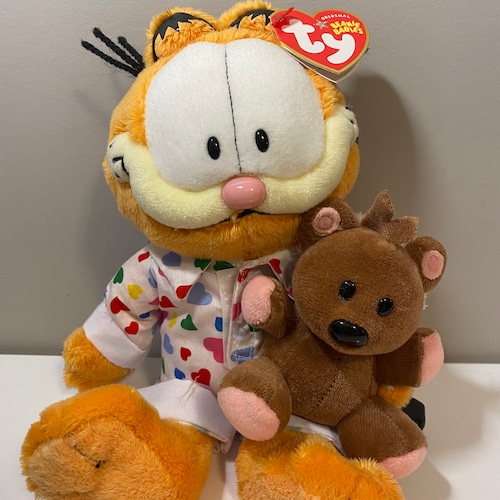 TY Beanie Baby goodnight Garfield the Garfield Cat Holding - Etsy