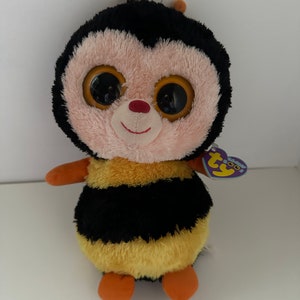 TY Beanie Boo “sting” the Bumblebee - Solid Eyes (larger 9 Inch) - Etsy