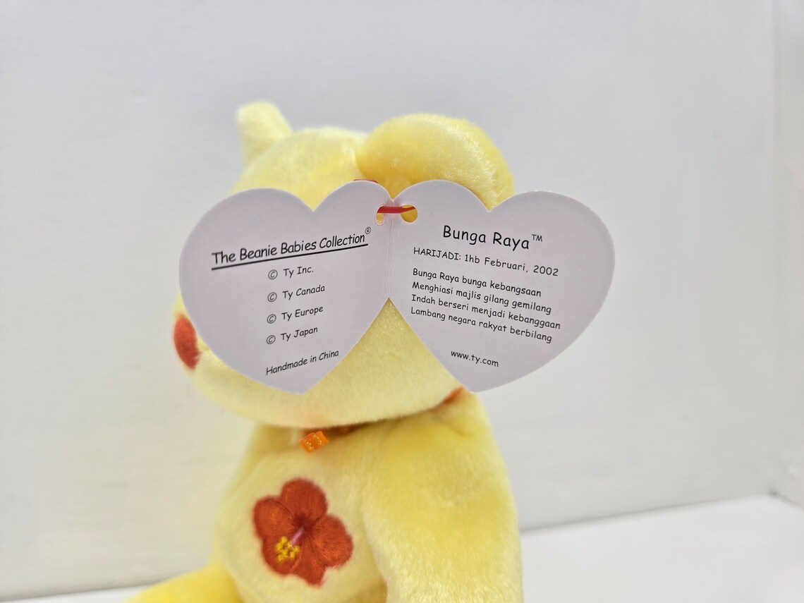 Ty Beanie Baby “bunga Raya” the Malaysia Exclusive Asia-pacific Bear (8 ...