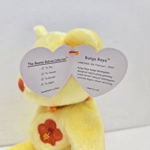 Ty Beanie Baby “bunga Raya” the Malaysia Exclusive Asia-pacific Bear (8 ...