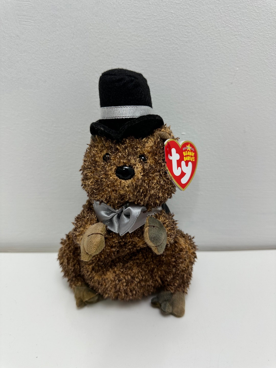 Ty Beanie Baby “punxsutawney Phil” the Groundhog Day With Silver Bow ...