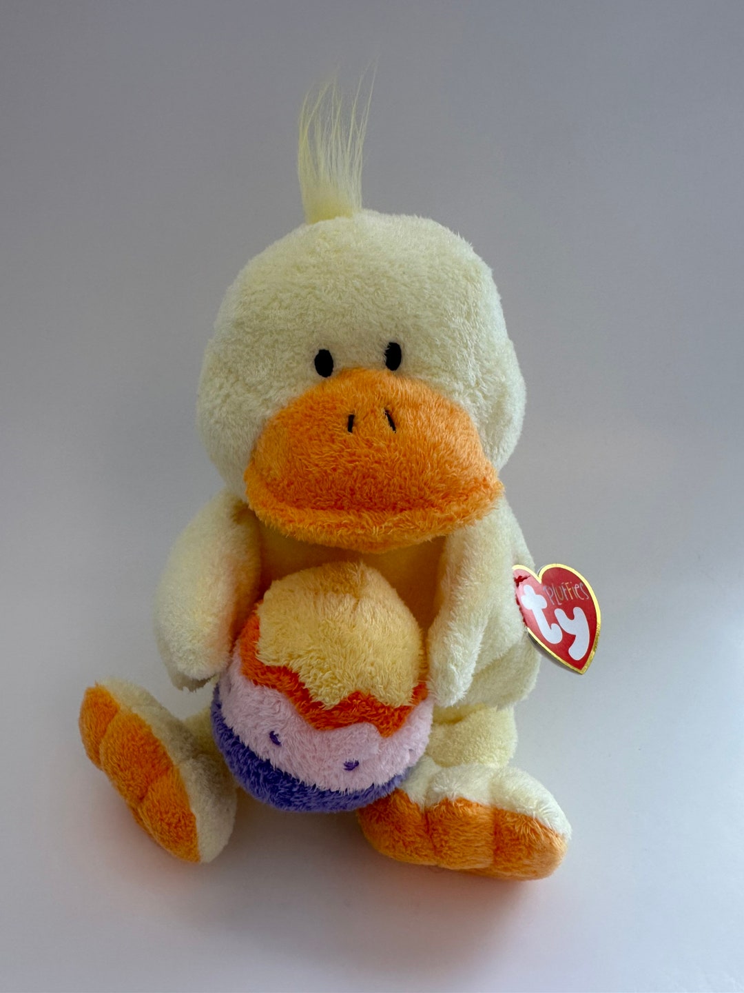 Ty Pluffies Collection “quackies” the Adorable Duck Holding Easter Egg ...