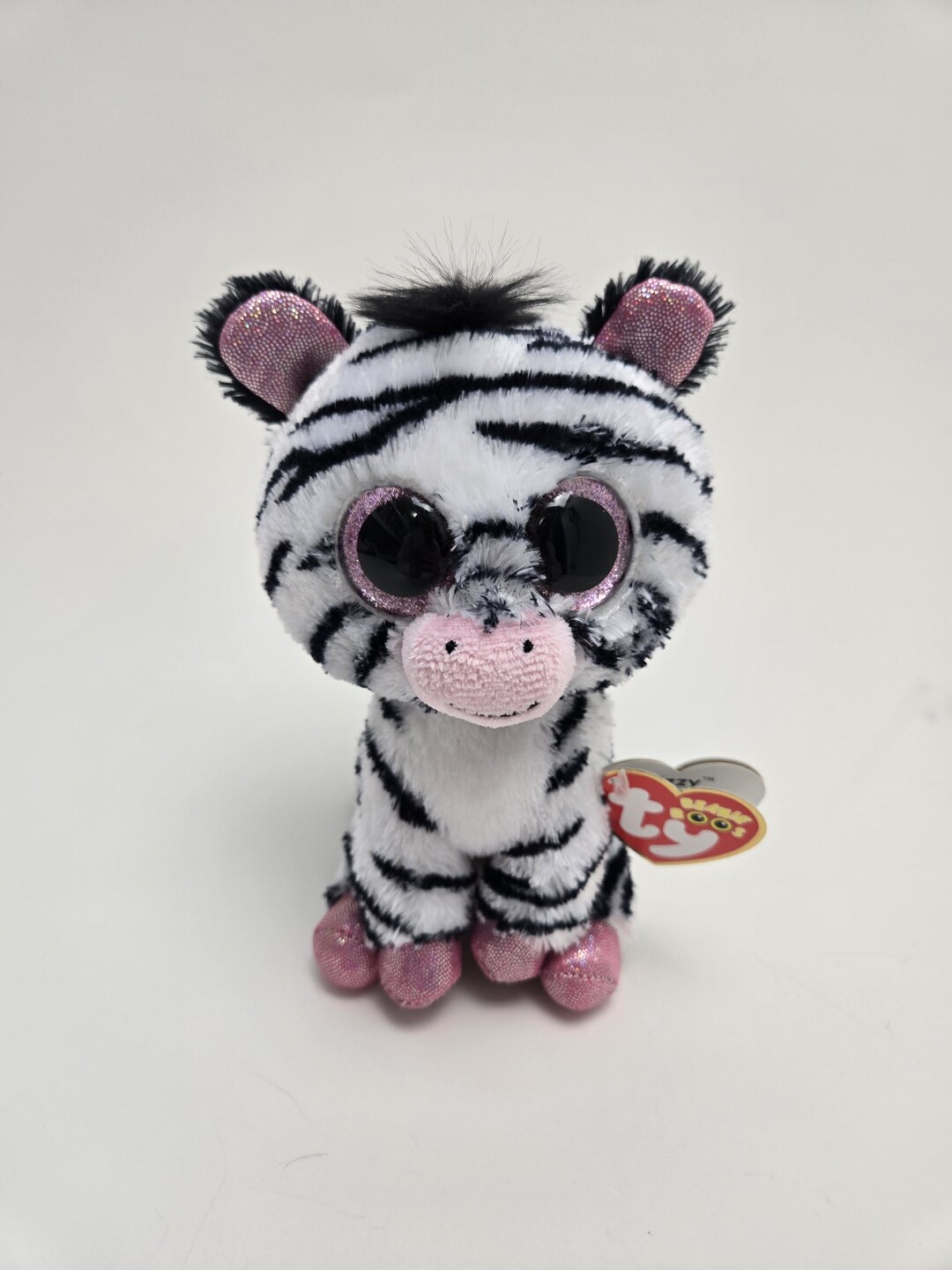 Ty Beanie Boo izzy the Zebra Justice Exclusive rare Writing in Tag, See ...