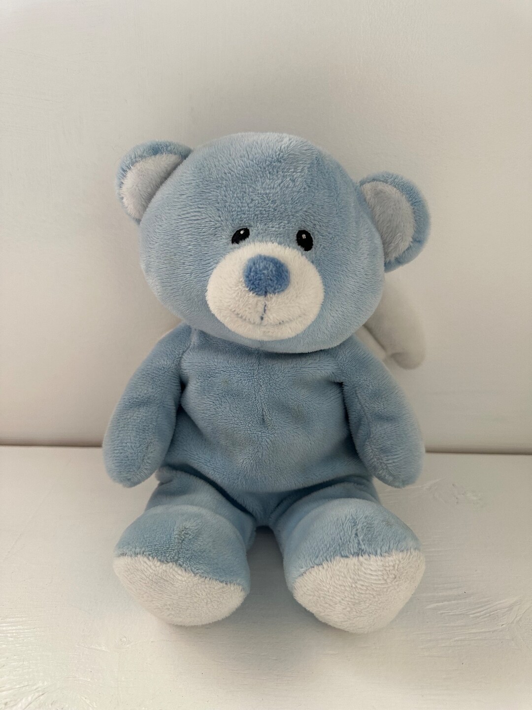 Ty Pluffies Collection “little Angel” the Blue Angel Bear - No Hang Tag ...