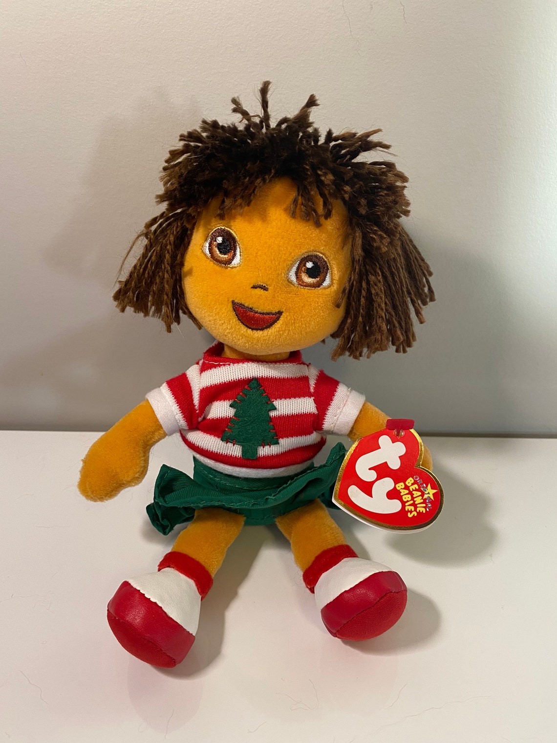 TY Beanie Baby dora From Dora the Explorer Christmas - Etsy