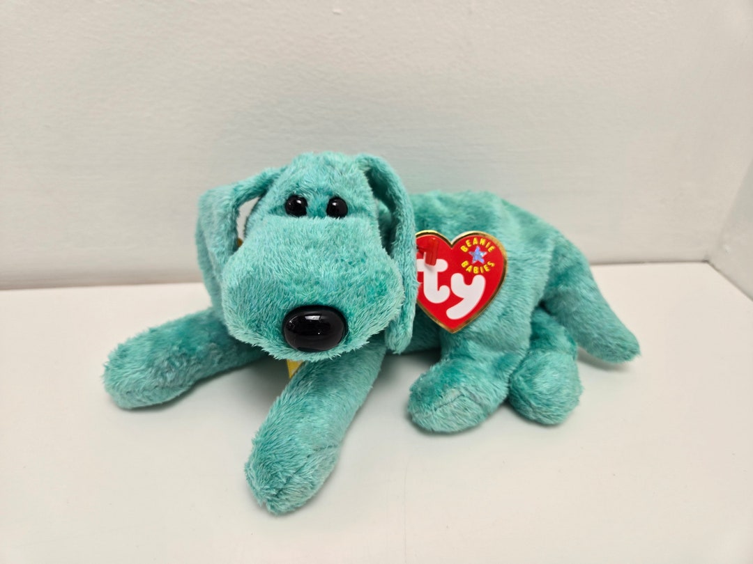Ty Beanie Baby “diddley” the Green Dog (6.5 Inch) - Etsy Canada